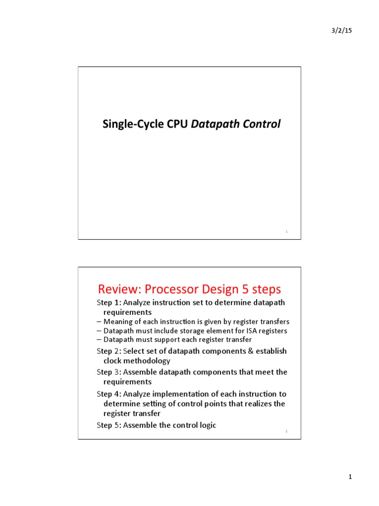 Lecture07 Control Signals | PDF | Electronics | Computer Engineering