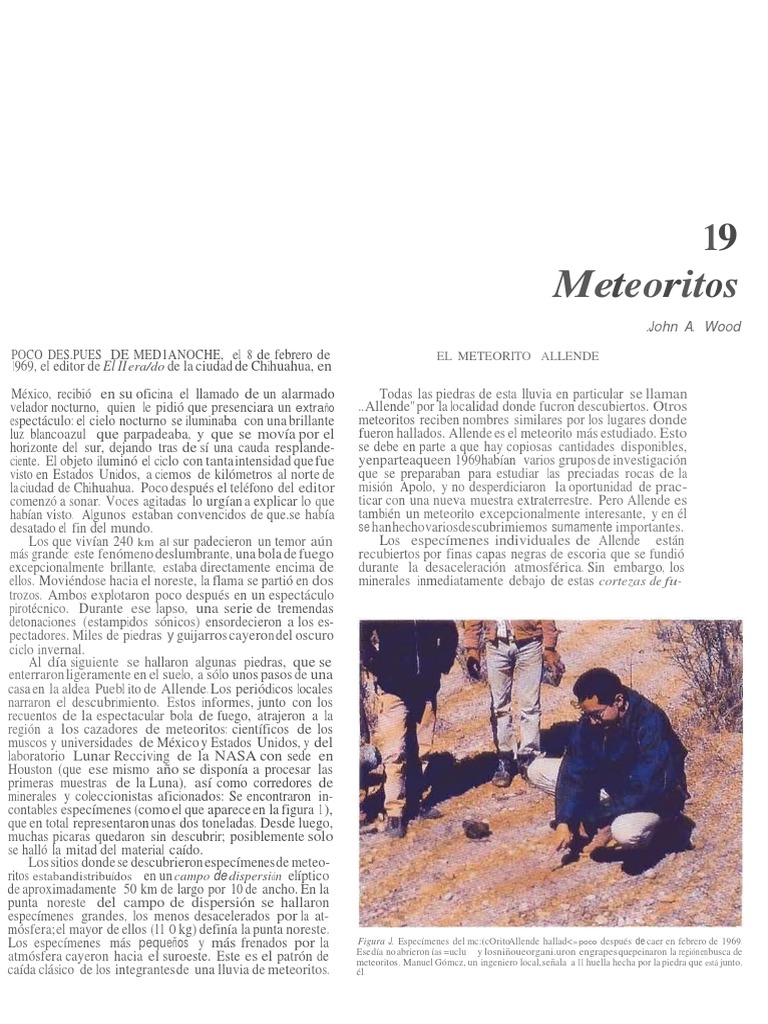 Meteorito Allende: Historia y Composición | PDF | Asteroide | Meteorito