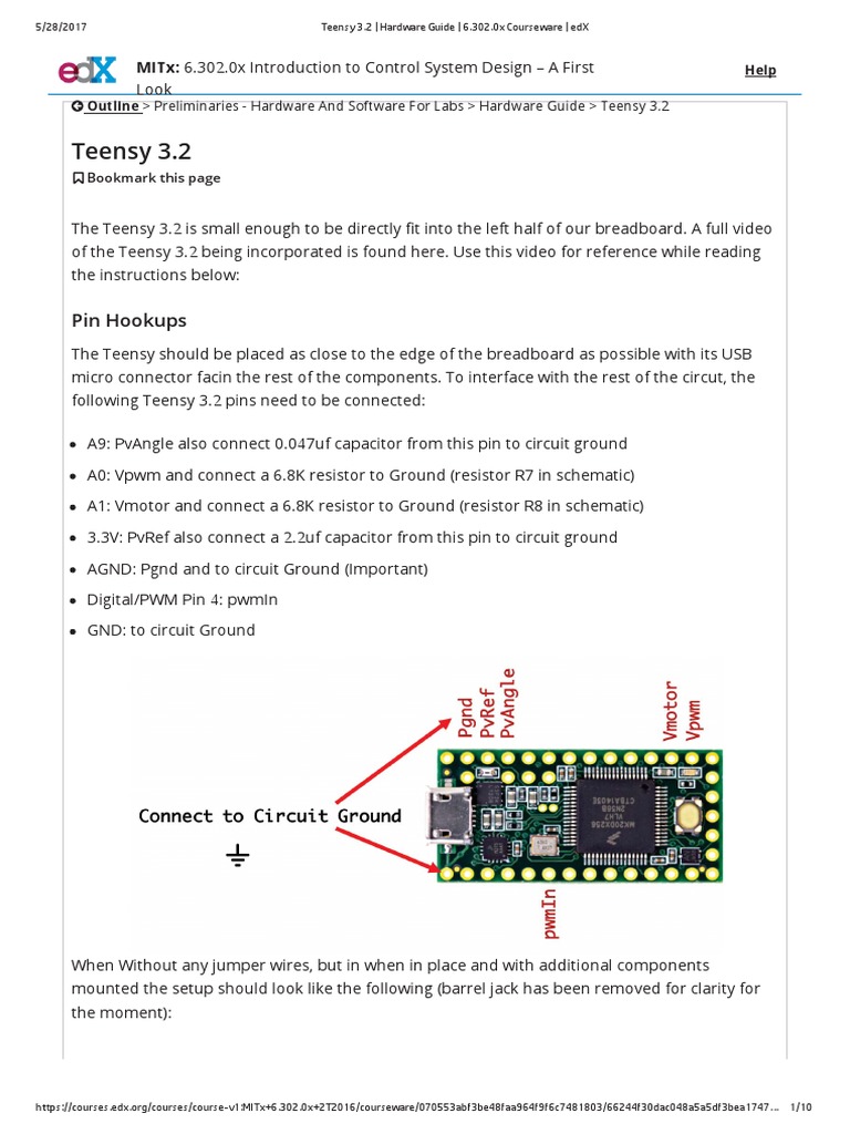 Teensy 3.2: Pin Hookups | PDF