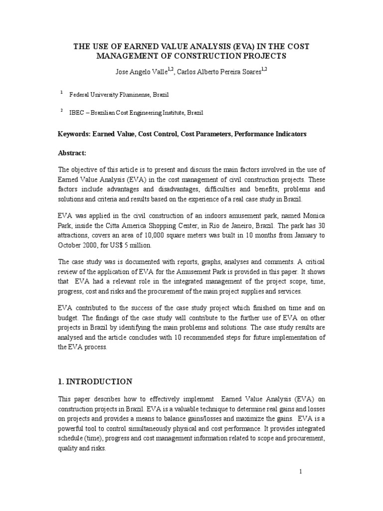 Earned Value Management | PDF