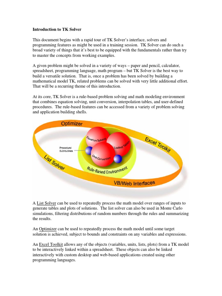 TK Solver | Download Free PDF | Mathematical Concepts | Applied Mathematics