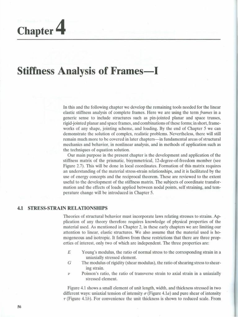 Stiffness Analysis of Frames | Download Free PDF | Stiffness | Matrix ...