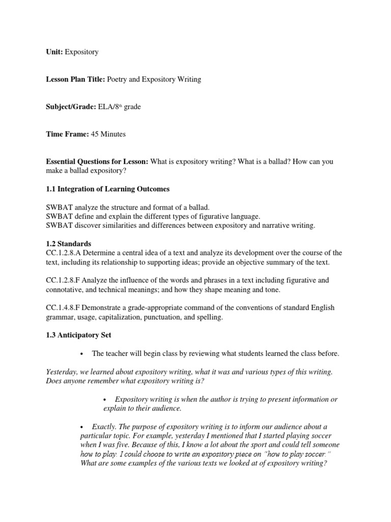 Expository Ballad Writing Guide | PDF | Ballad | Poetry