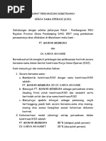 Perjanjian KSO PT A dan PT B | PDF