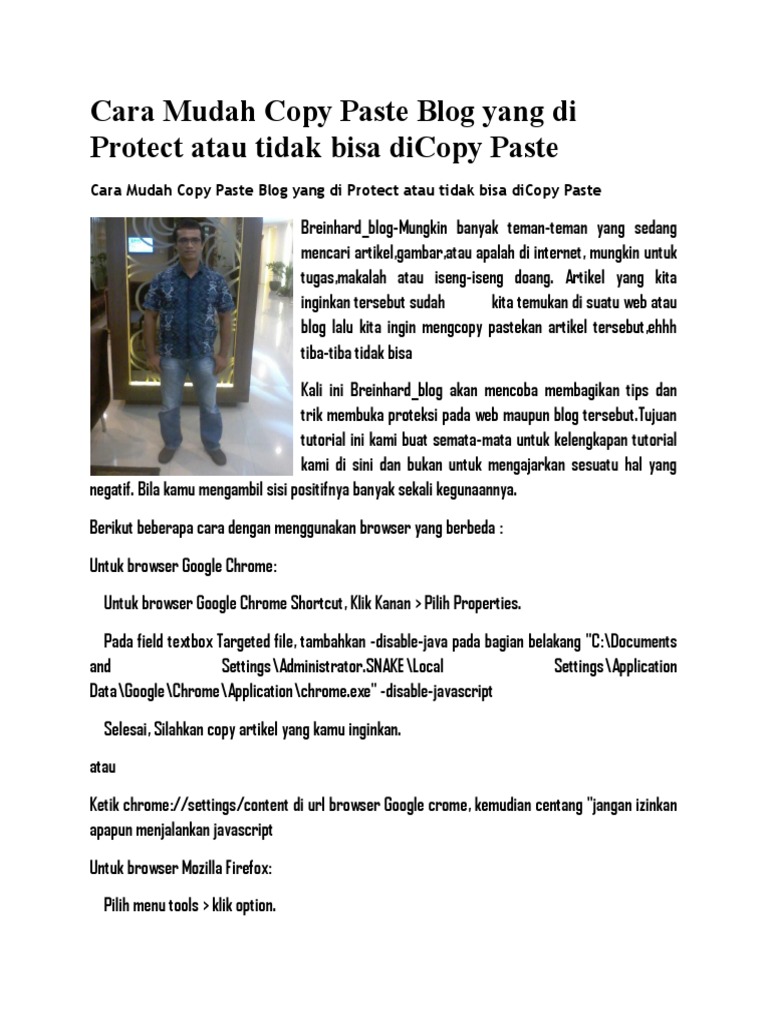 Cara Mudah Copy Paste Blog Yang Di Protect Atau Tidak Bisa DiCopy Paste ...