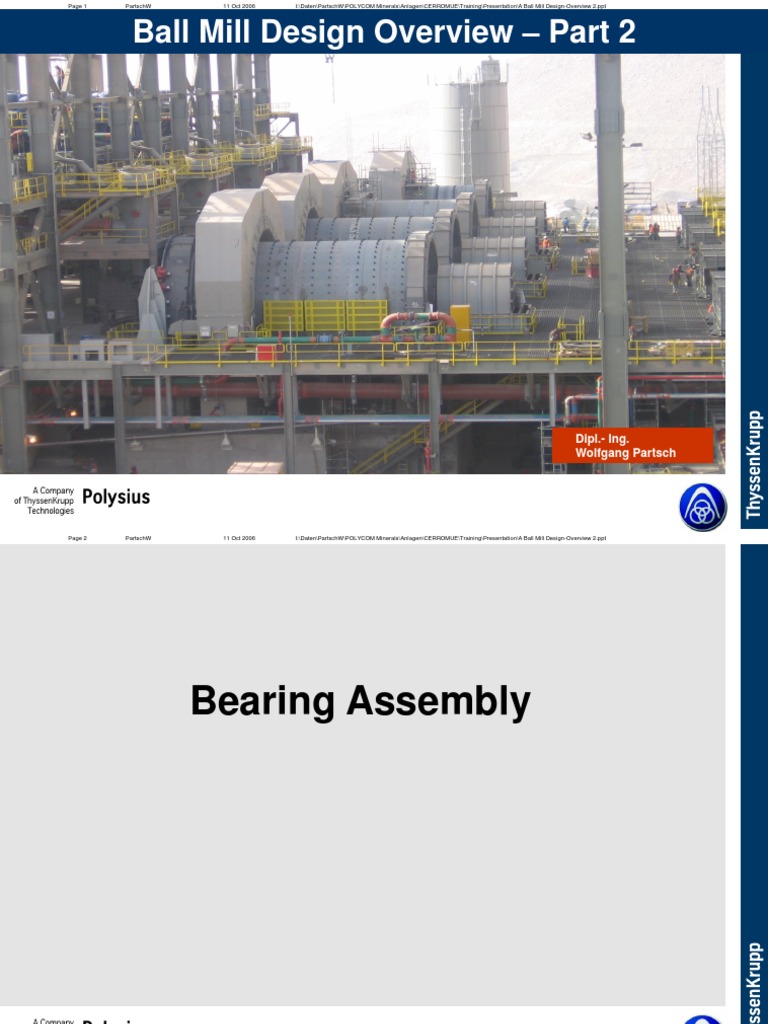 A Ball Mill Design-Overview 2 | PDF | Bearing (Mechanical) | Pump