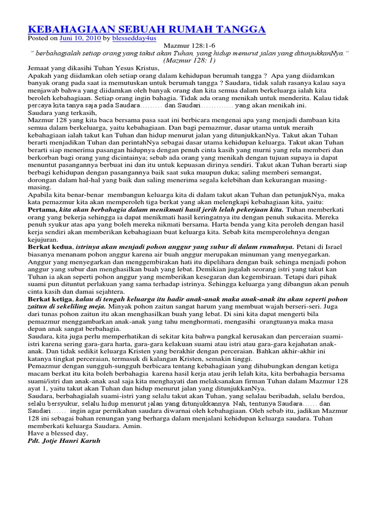 Bahan Khotbah - Kristen | PDF