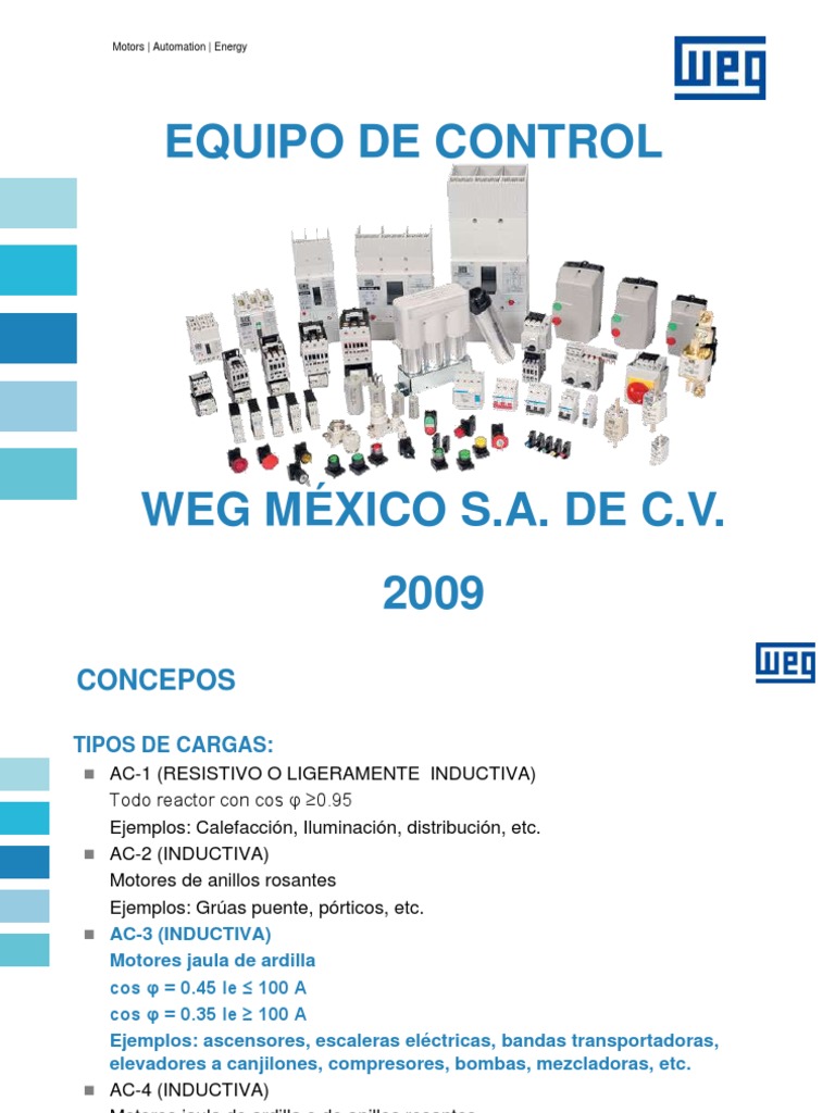 Equipo de Control WEG | PDF | Relé | Equipo eléctrico