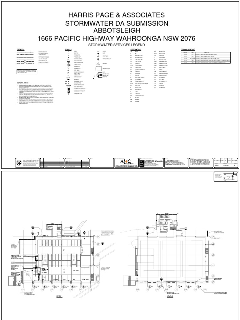 Hydraulic Drawings - 1670 Pacific Highway Wahroonga | PDF | Storm Drain ...