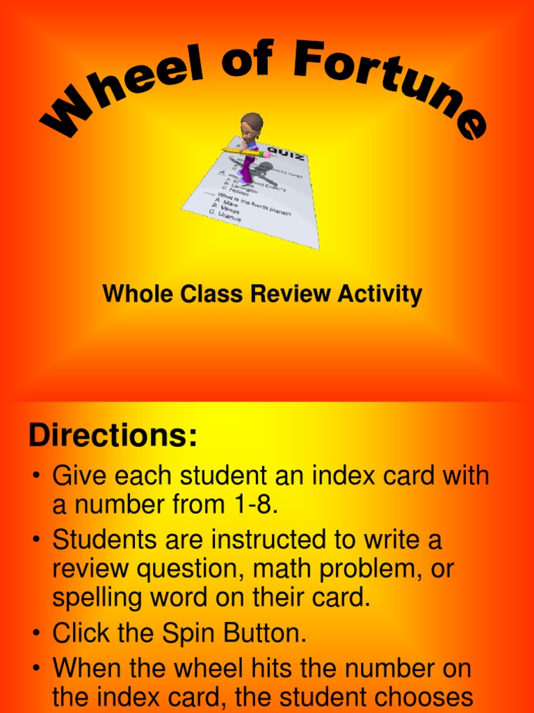 Whole Class Review Activity | PDF | Leisure