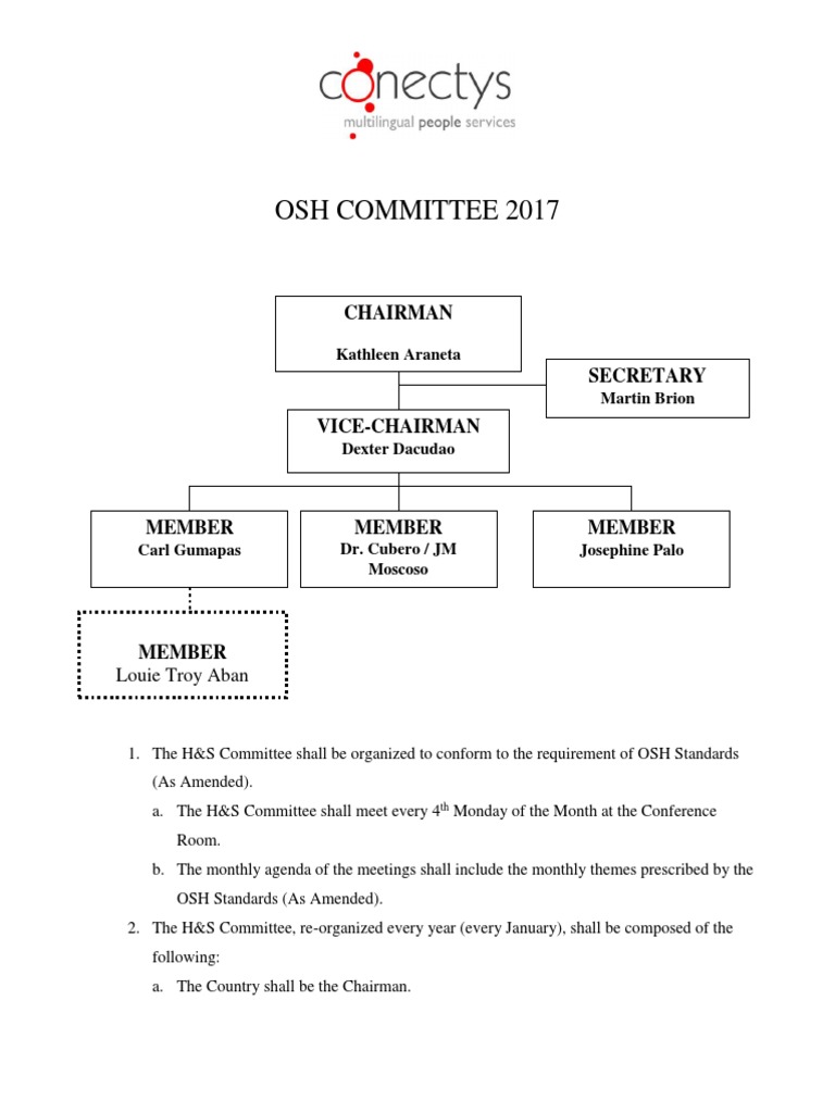 Osh Committee 2017 | Download Free PDF | Occupational Safety And Health ...