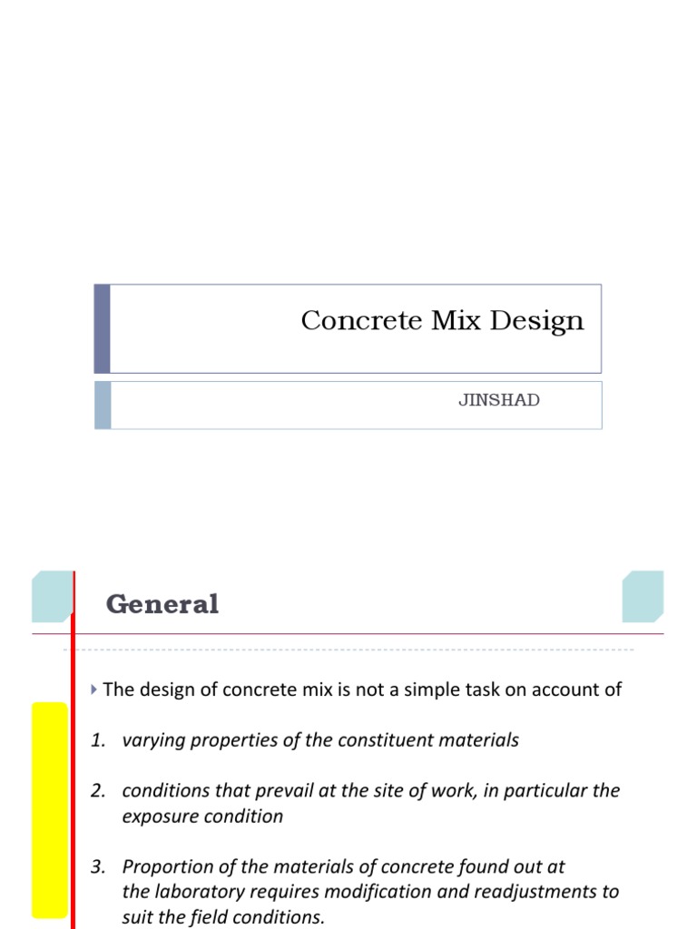 Mix Design Concrete Indian and ACI Code | PDF | Construction Aggregate ...