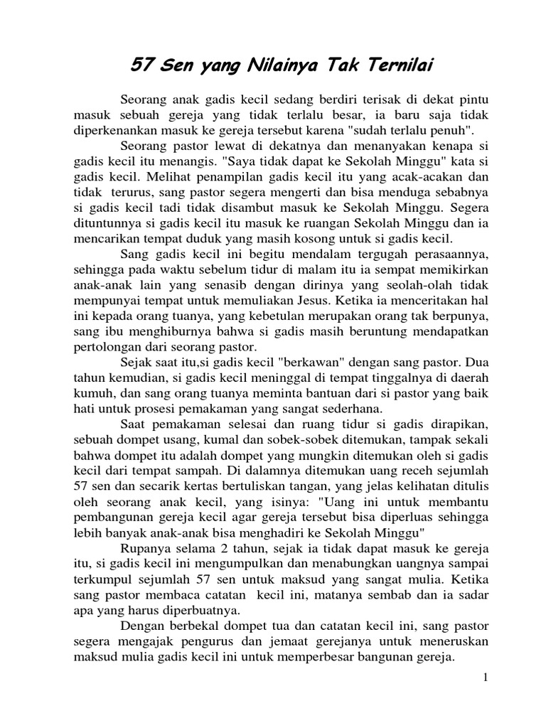 IMAN KRISTIANI - Kisah Dan Renungan Inspiratif | PDF