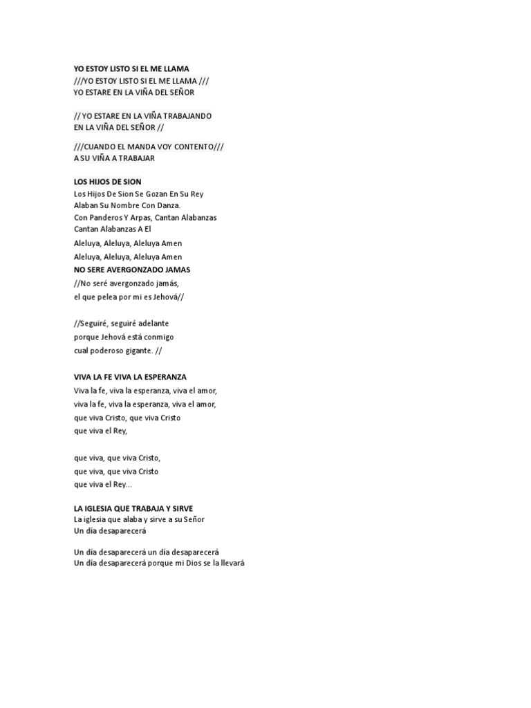 Yo Estoy Listo Si El Me Llama | PDF