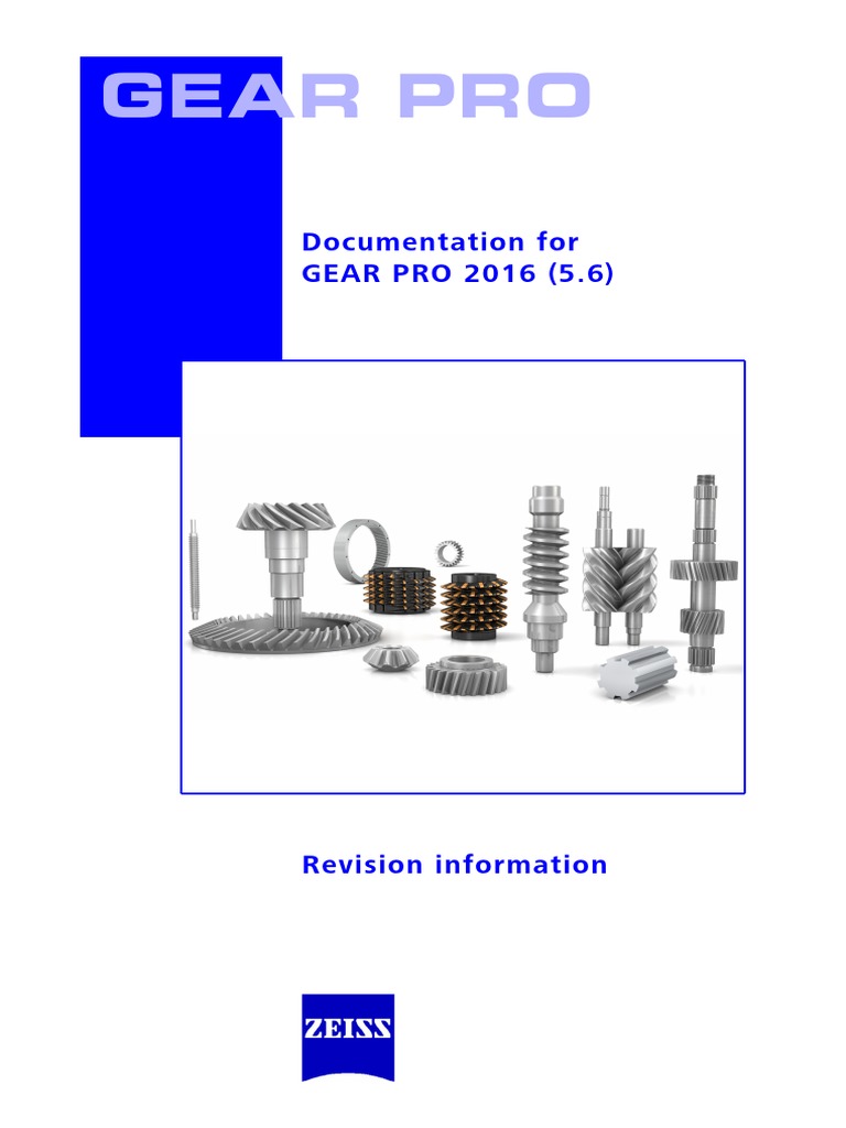 Zeiss Gear Pro 2016 Release Infomation en | PDF | Xslt | Gear