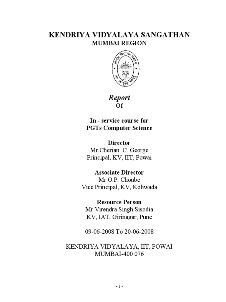 Inservice Course Booklet 2008 Mumbai Region | PDF | Teachers | Databases