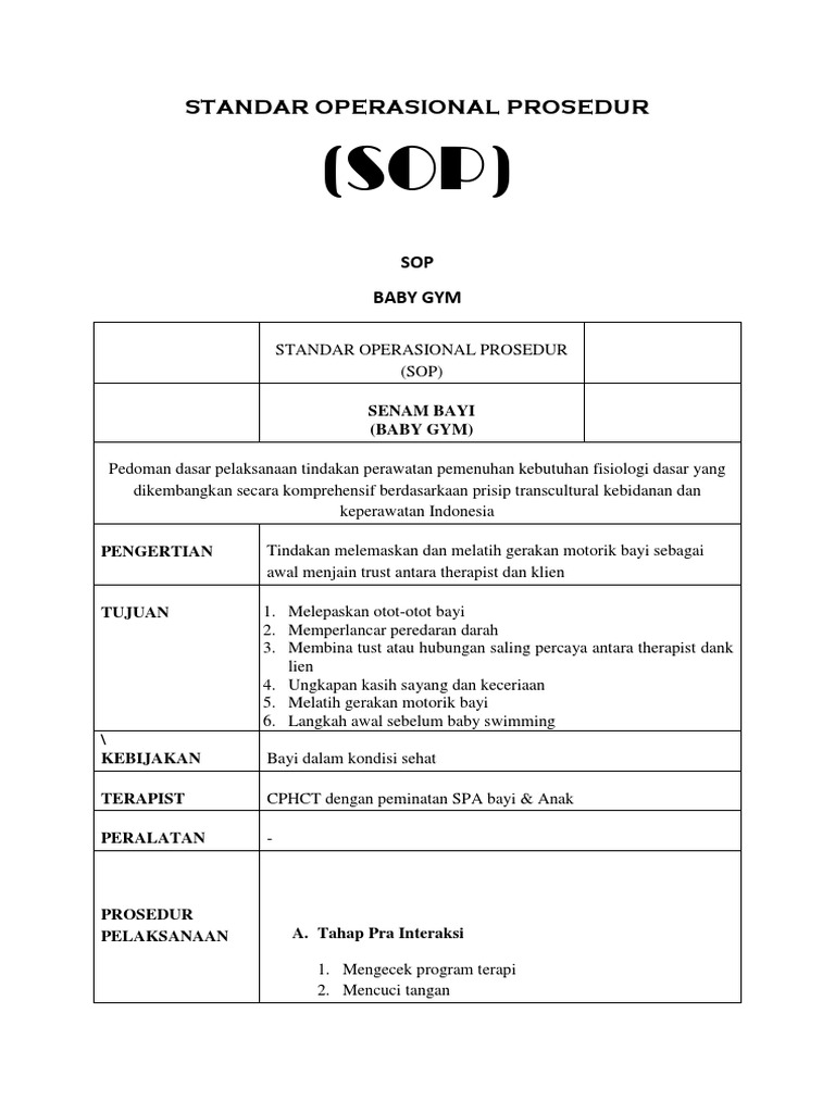 Standar Operasional Prosedur