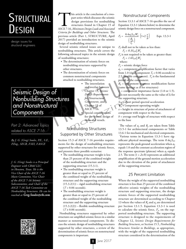 Seismic Design of Nonbuilding Structures & Nonstructural Components PDF ...