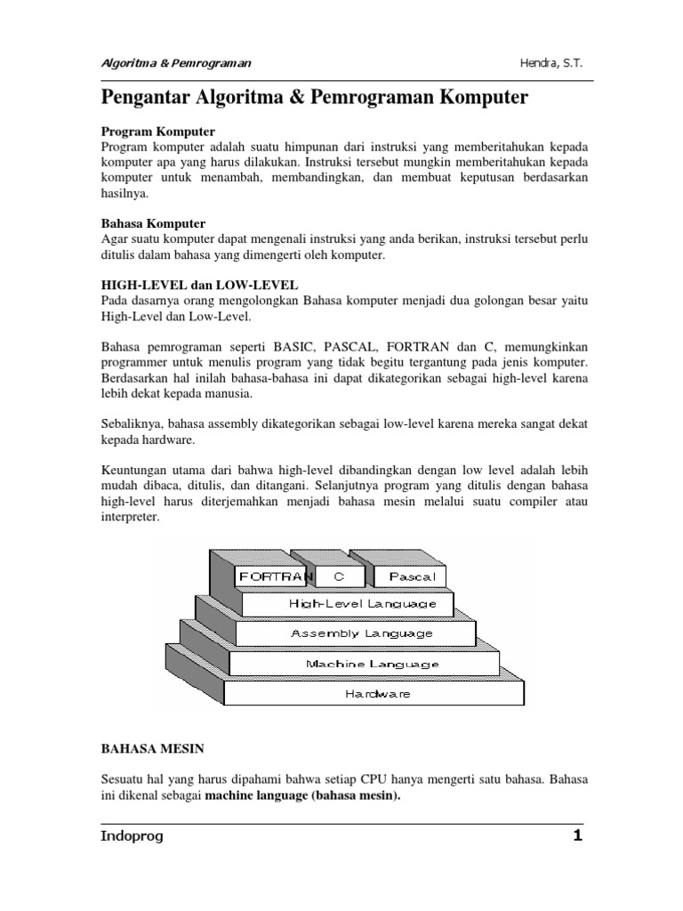 Pengantar Algoritma & Pemrograman Komputer | PDF
