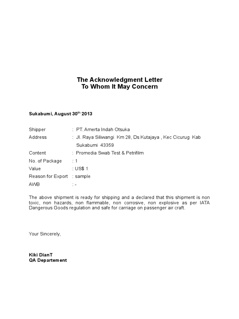 When The Shipper's Declaration For Dangerous Goods Is Not, 60% OFF