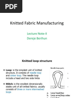 Knitted Loop Structure and Notations | PDF | Knitting | Textiles