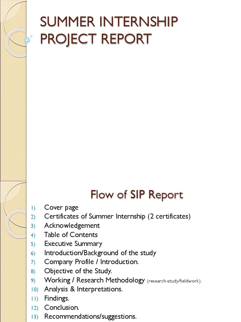 SIP Report Writing Guidelines | Hypothesis | Scientific Method