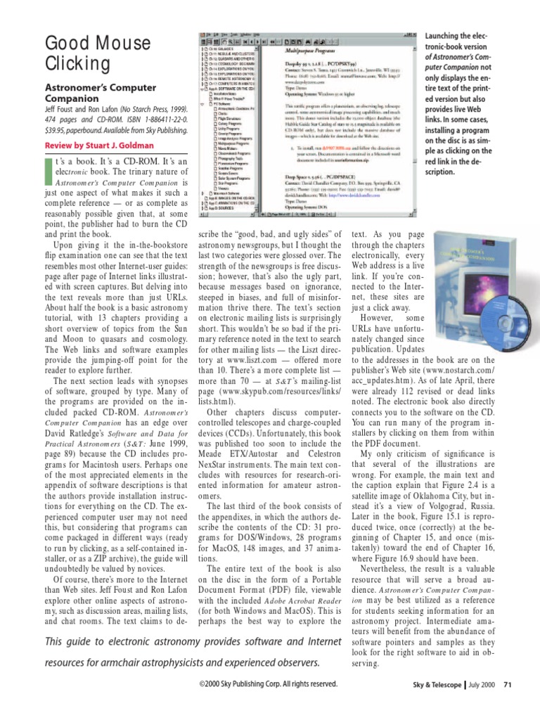 Good Mouse Clicking: Astronomer's Computer Companion | PDF | Portable ...
