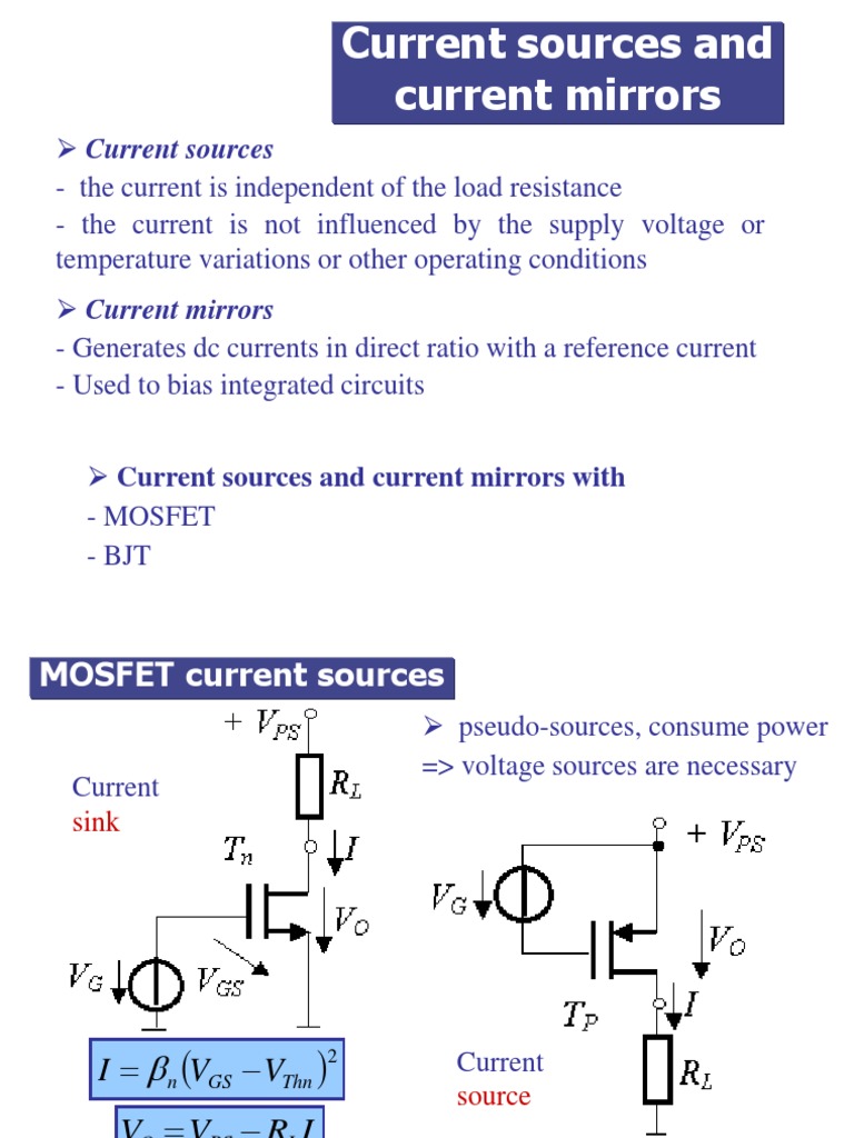 05 Current Source Mirror Eng | PDF | Mosfet | Electrical Circuits