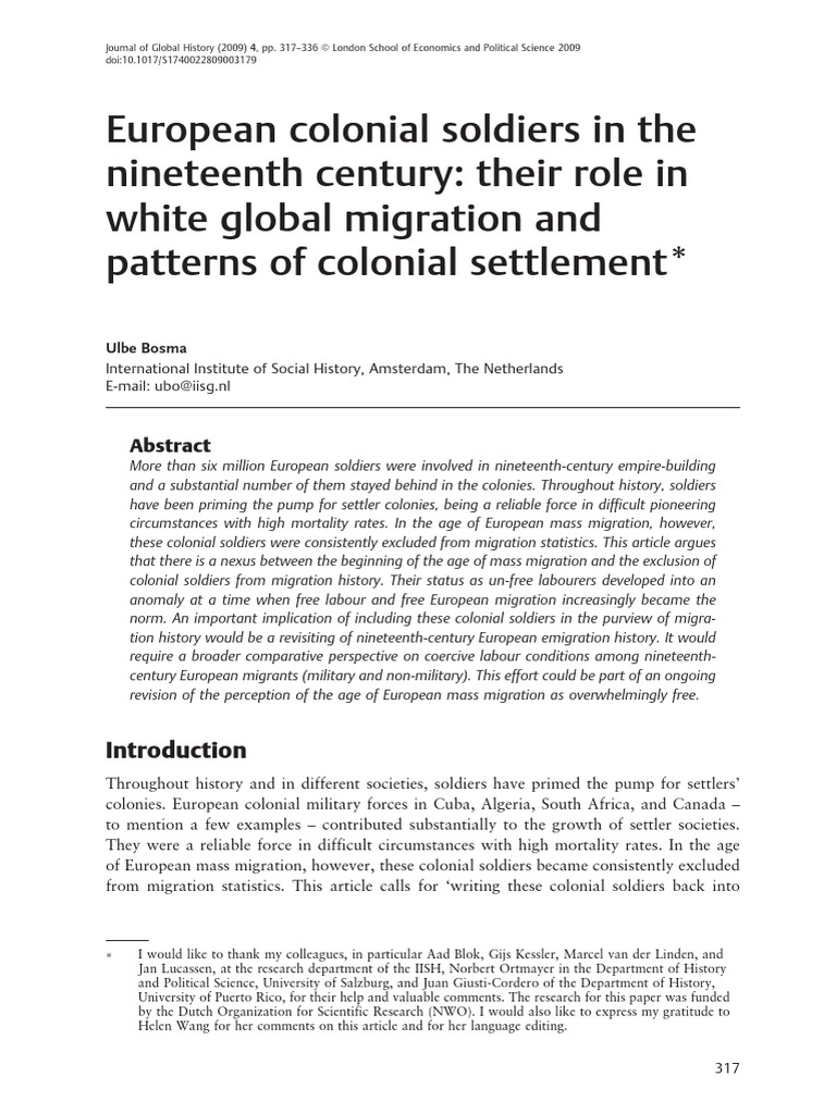 European Colonial Soldiers in The Nineteenth Century: Their Role in ...