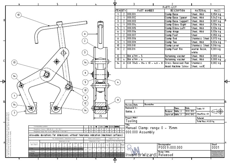 Clamp Assembly PDF | PDF | Engineering Tolerance | Industries