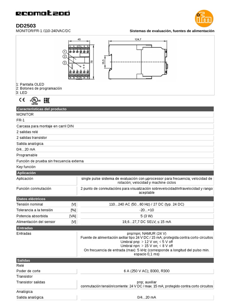 DD2503 | PDF | Fuente de alimentación | Diodo emisor de luz
