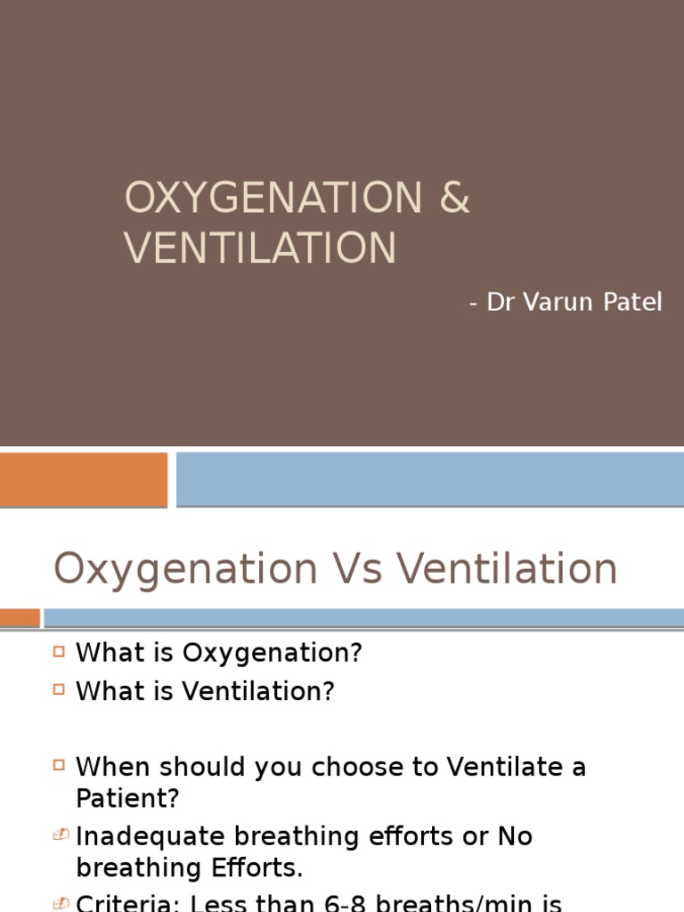 Oxygenation and Ventilation in ER | Download Free PDF | Breathing ...
