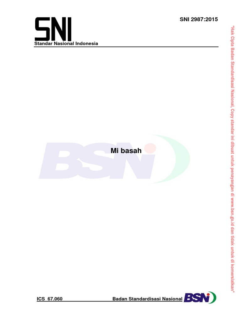 Sni 2987-2015 | PDF