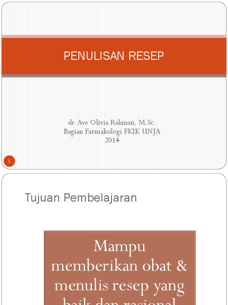 Penulisan Resep PDF | PDF