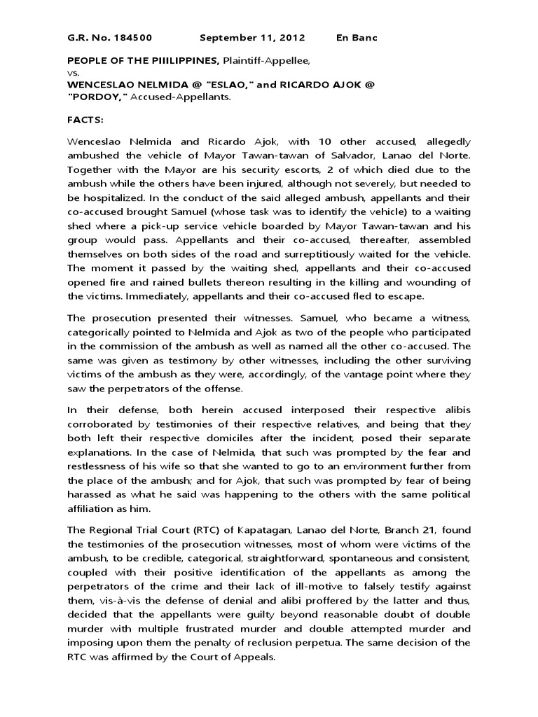 PP Vs Nelmida | PDF | Murder | Crime & Violence