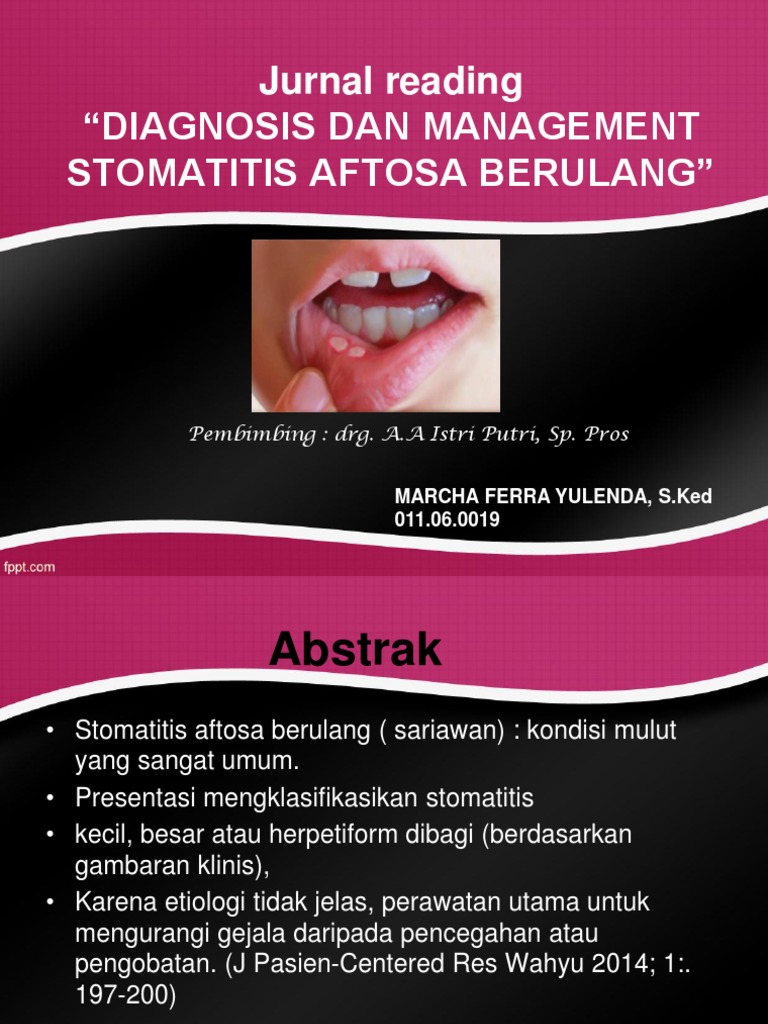 Stomatitis | PDF