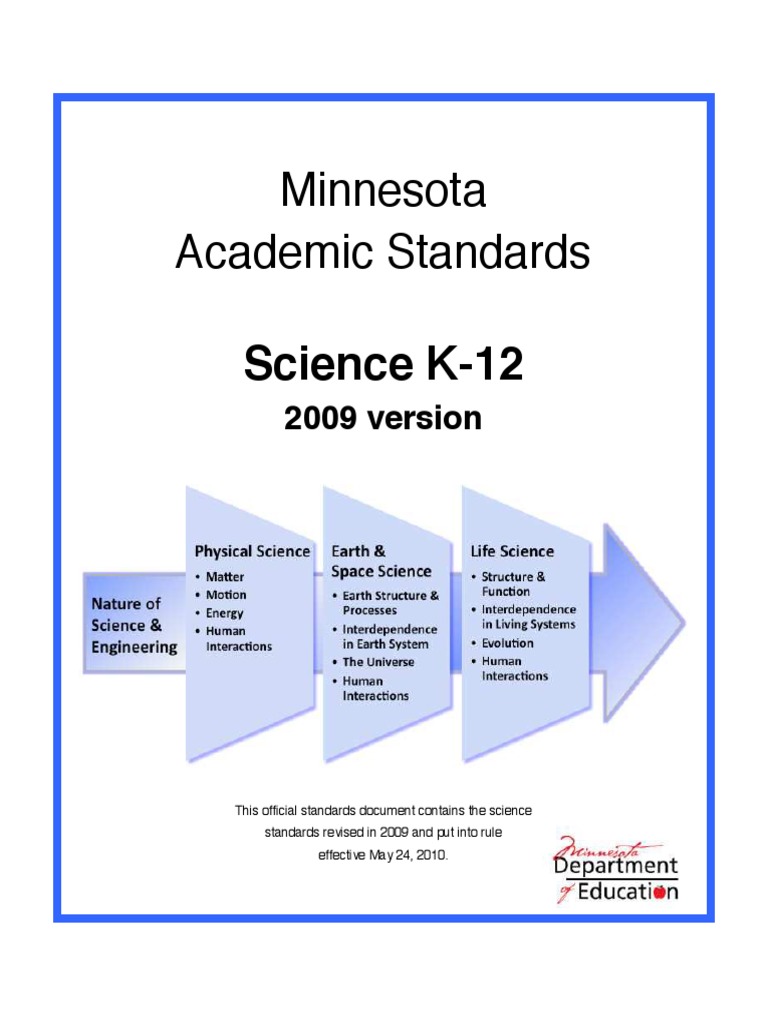 Minnesota Academic Standards: Science K-12 | PDF | Scientific Method ...