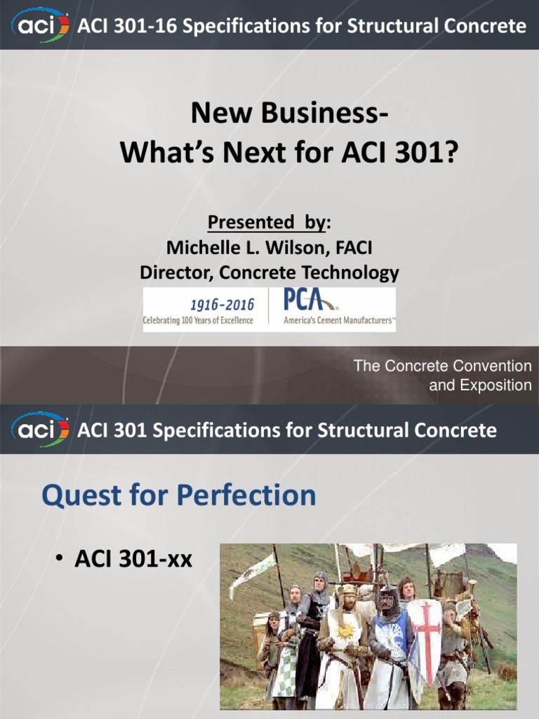 ACI 301-16: Future Directions and Updates | PDF | Precast Concrete ...