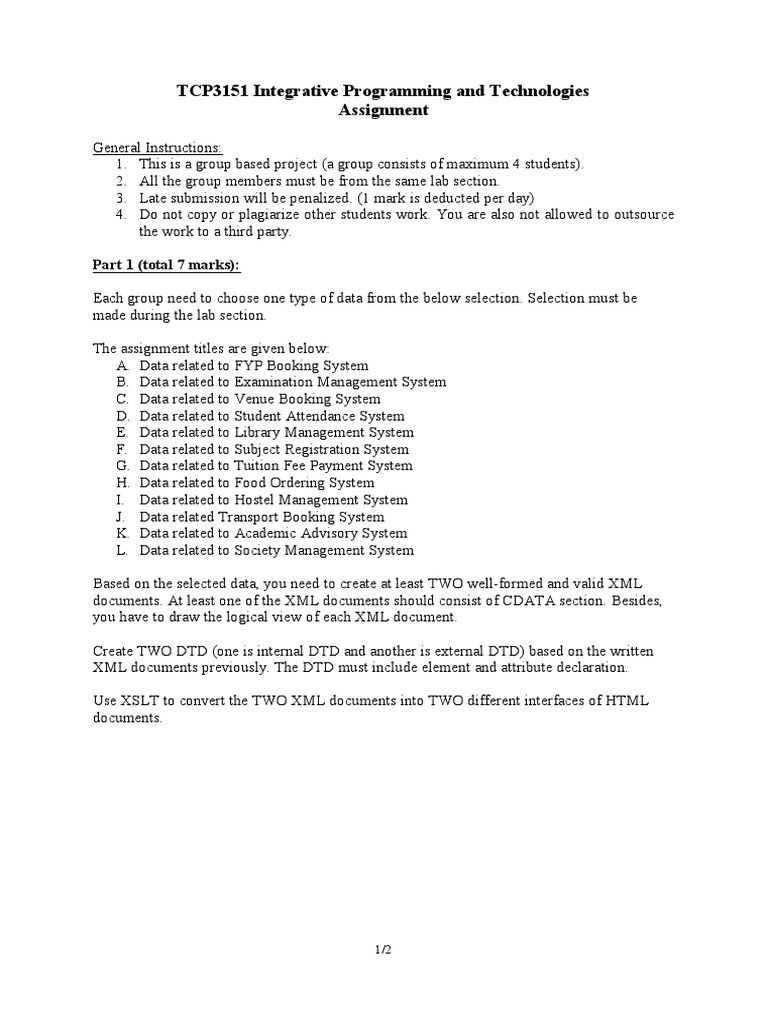 Java and XSLT Project Guidelines | PDF | Xslt | Java (Programming Language)