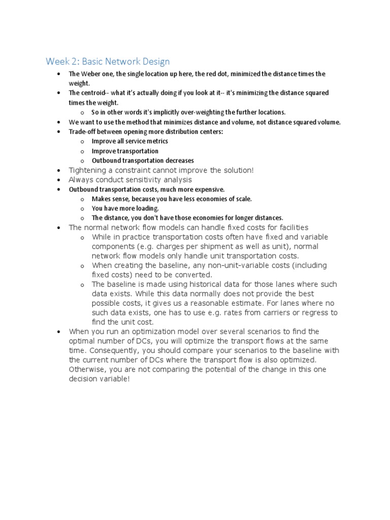 Week 2: Basic Network Design | PDF
