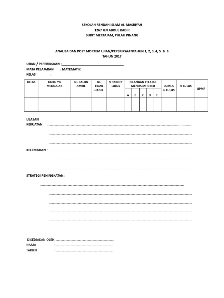 Borang Post Mortem PKSR 2 | PDF