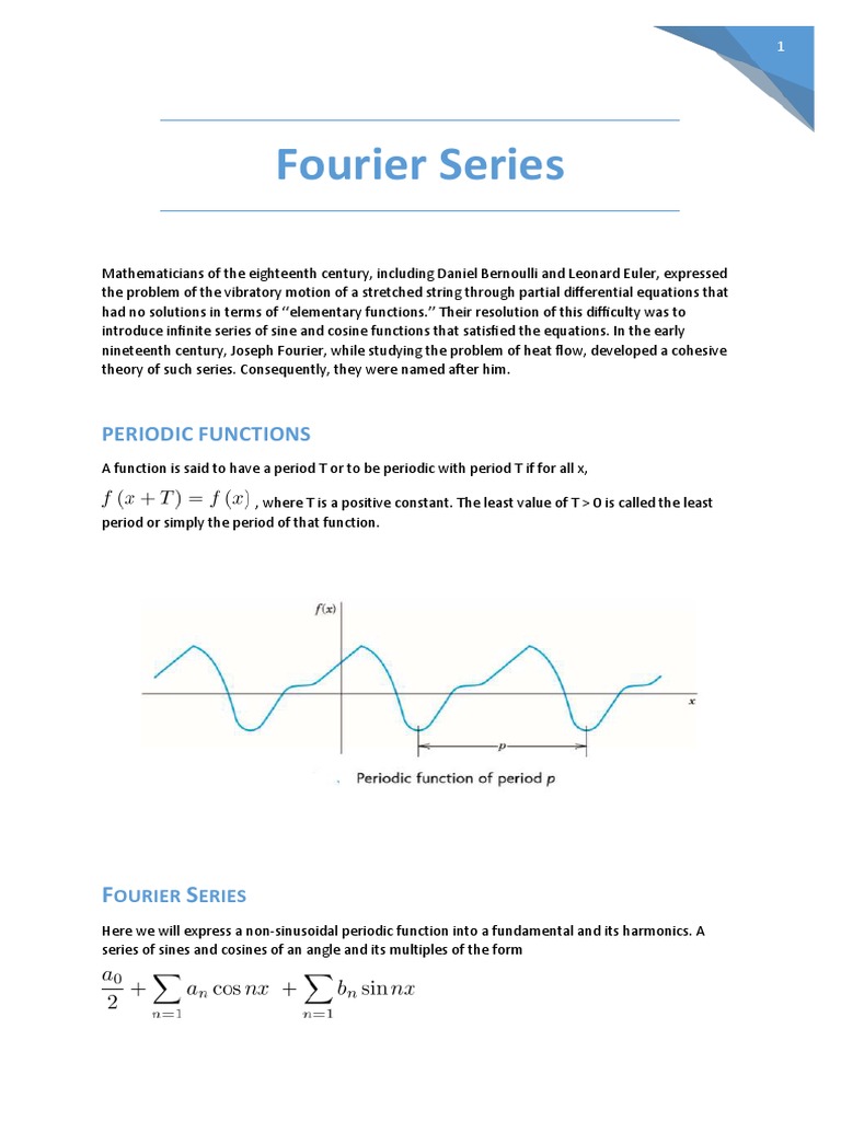Fourier Series | PDF | Fourier Series | Fourier Transform