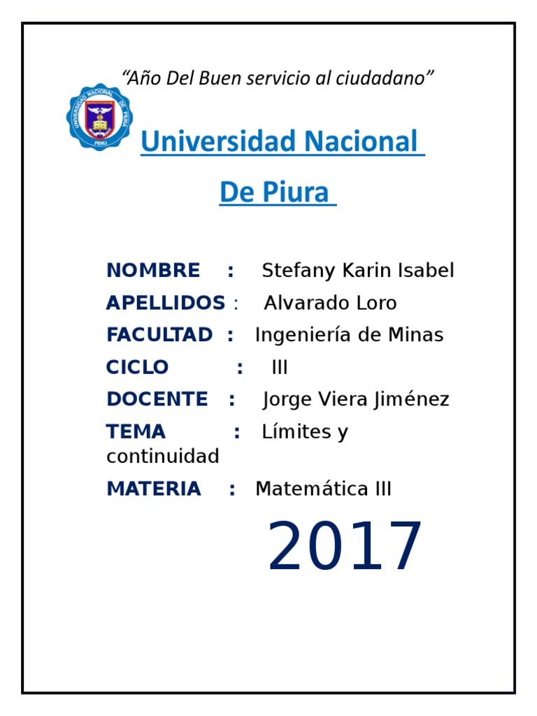 Caratula Unp 2017 | PDF | Historia