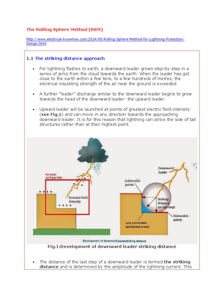 Rolling Sphere Method | PDF | Lightning | Sphere