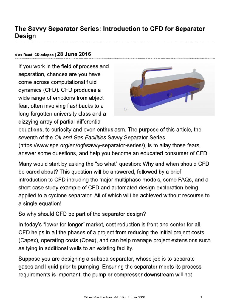 CFD For Separator Design | PDF