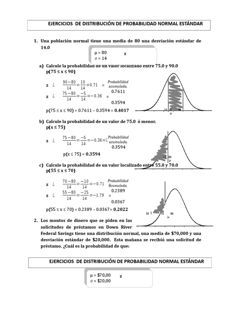 Guia Distribucion Normal Estandar | PDF | Distribución normal | Teoría ...