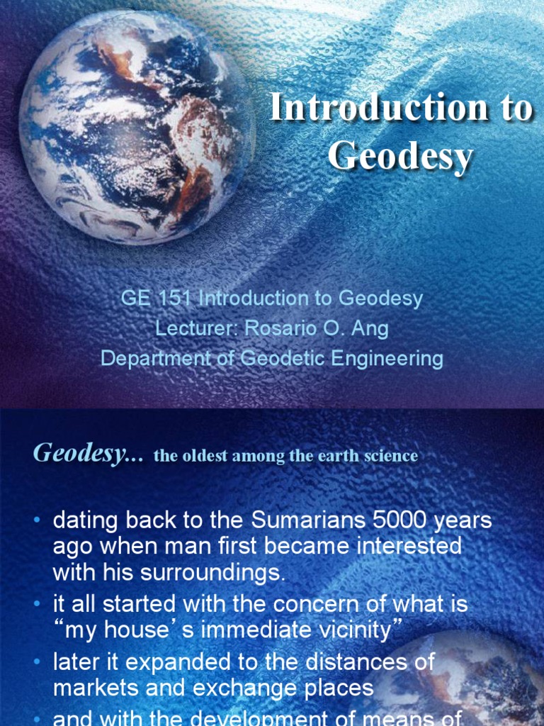 Introduction to Geodesy | PDF | Geodesy | Geometry