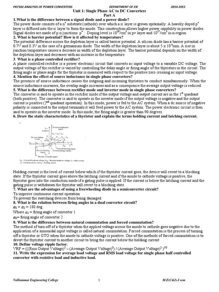 Question Bank | PDF | Rectifier | Power Inverter