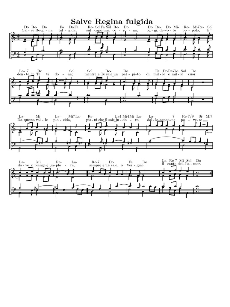 Salve Regina Fulgida | PDF