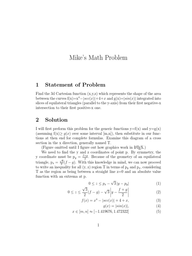 Mike's Problem | PDF